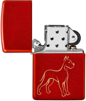 Zippo Metallic Red Dog Lighter | 1970 Store